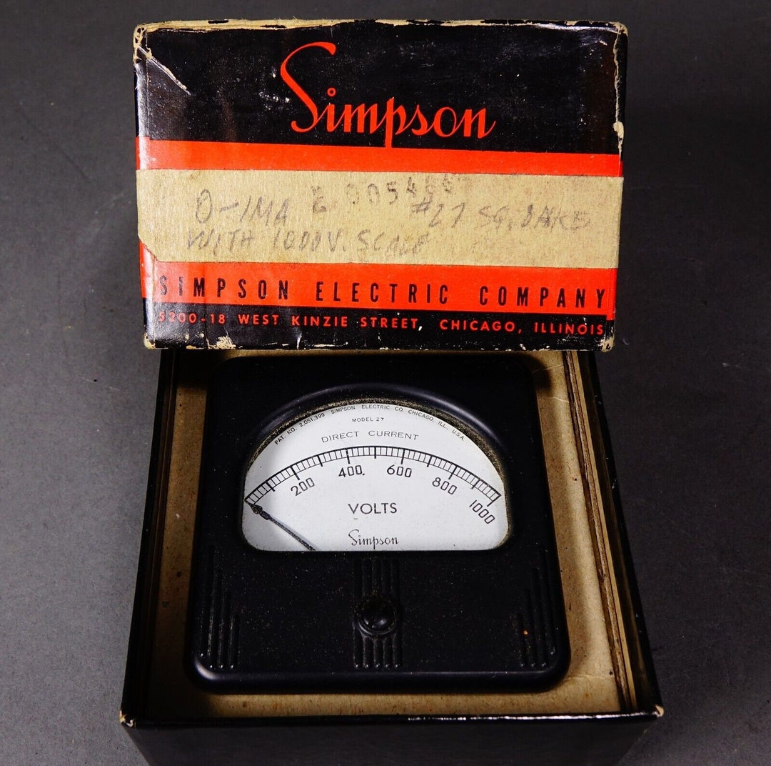 PHAOSTRON 4 1/2" Custom 1 DC Milliammeter - New Old Stock in Box! - Etsy