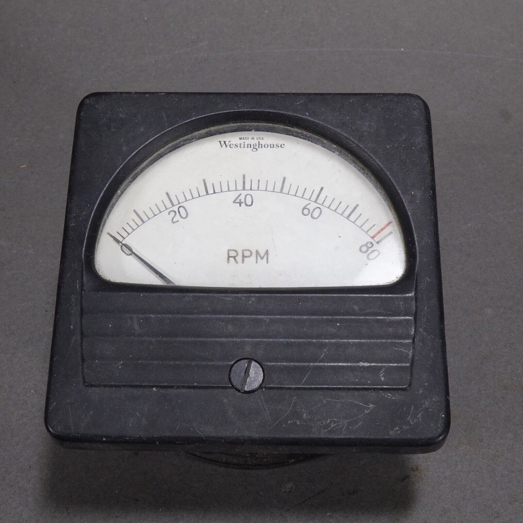 Vintage Westinghouse RPM Gauge Square Panel Meter 0-80 RPM - Etsy