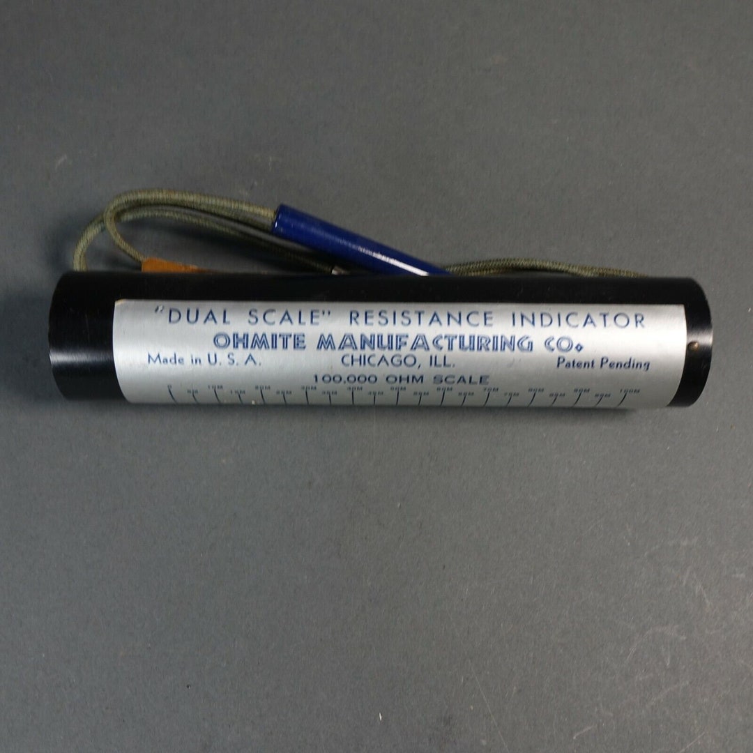 Ohmite Manufacturing Dual Scale Resistance Indicator 1000 & 100,000 Ohm ...