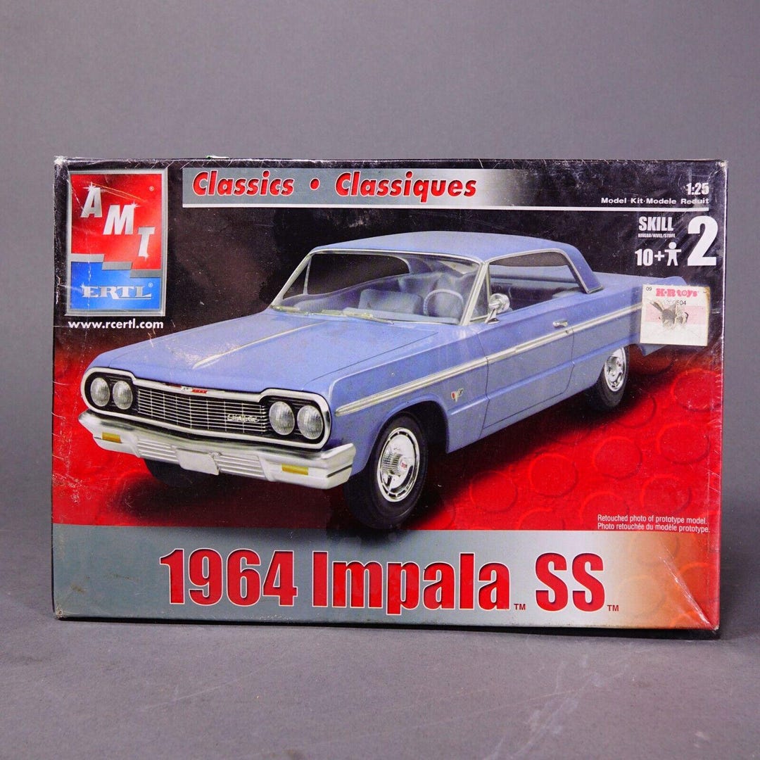 Amt/ertl 1/25 Scale 1964 Chevy Impala Ss Plastic Model Kit New Sealed ...