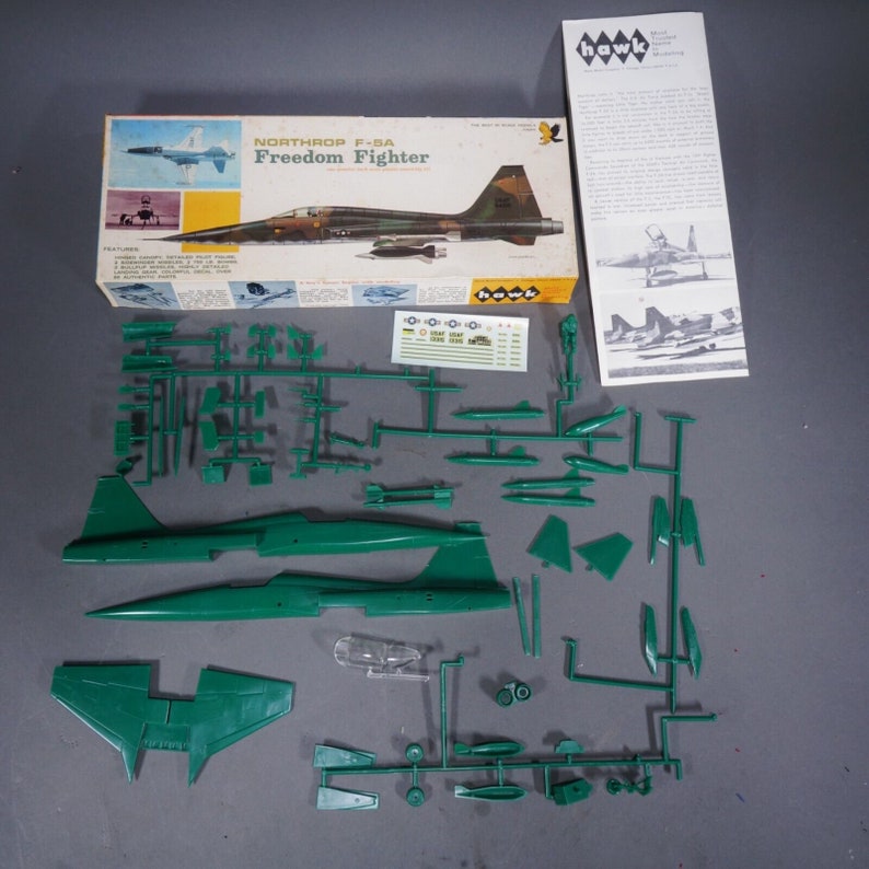 1966 Vintage Hawk Models 1/4 Inch Scale Northrop F-5A Freedom Fighter ...