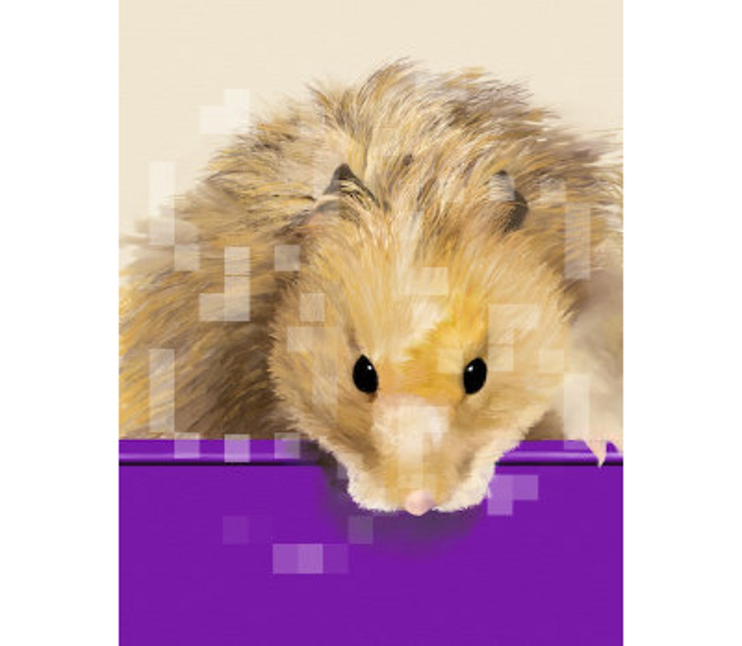 Golden Hamster Digital Painting for Charity - Etsy