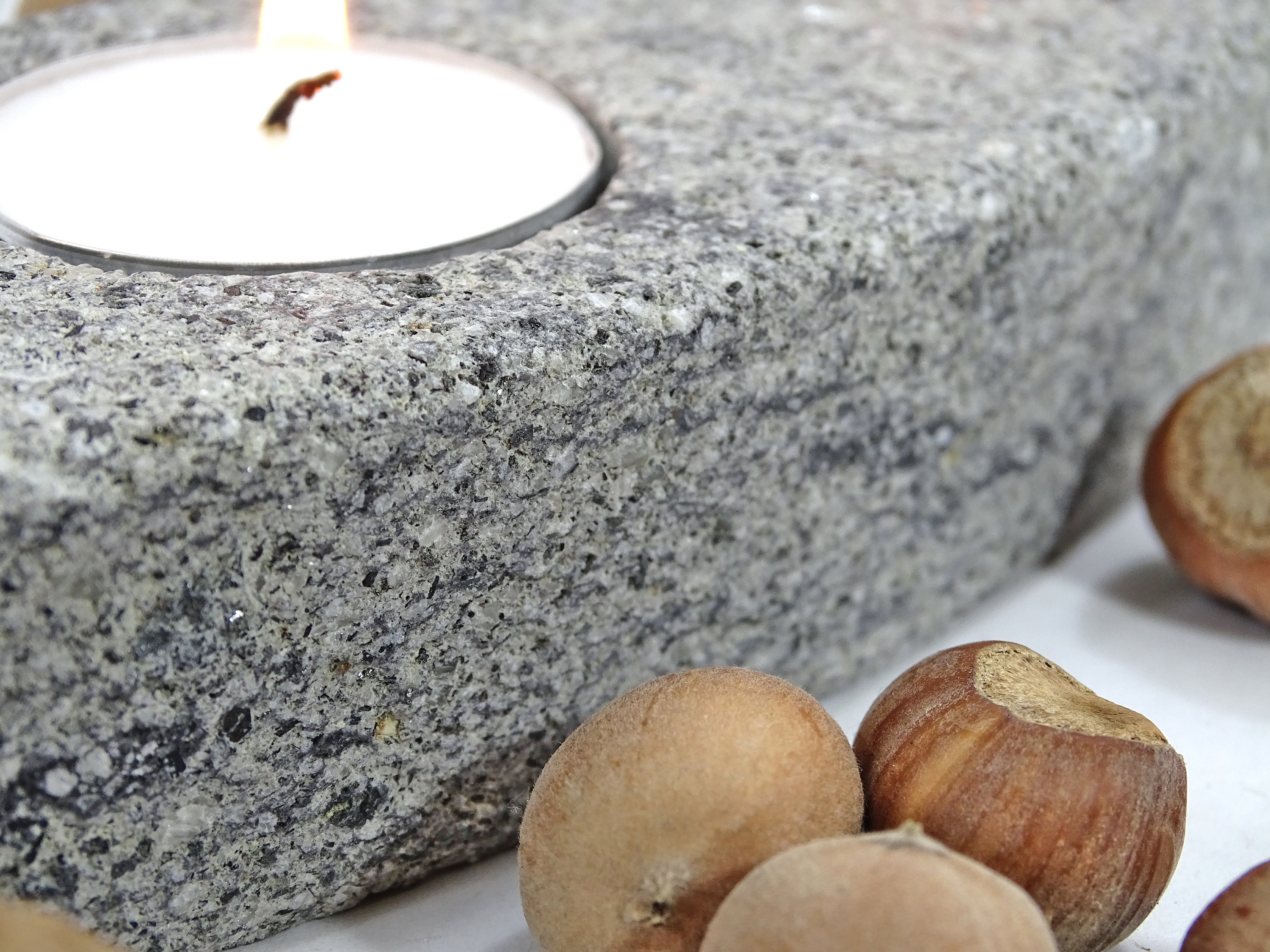Candle Holder Stone Candle Stick Stone Centerpiece Light - Etsy