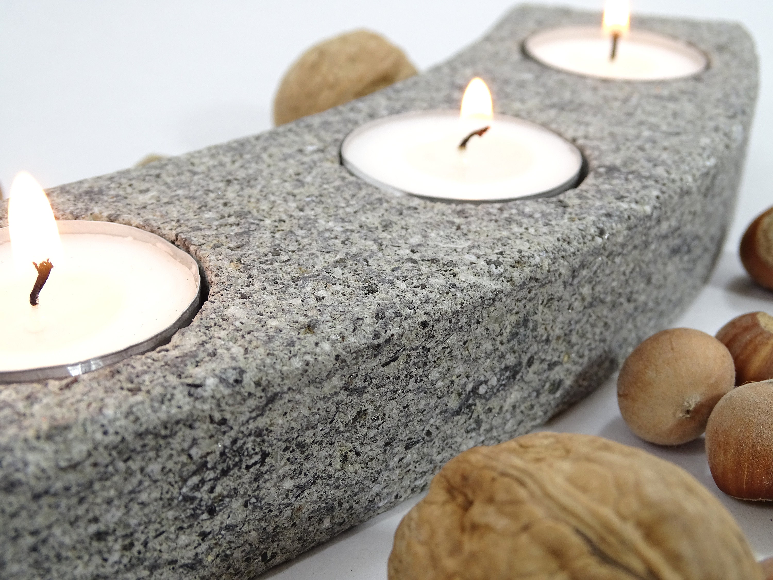 Candle Holder Stone Candle Stick Stone Centerpiece Light - Etsy