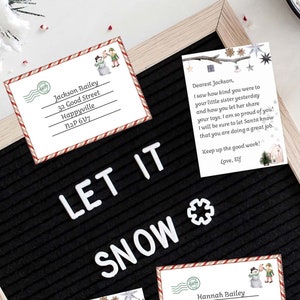 Editable Mini Elf Letters & Envelopes, Printable Miniature Christmas ...