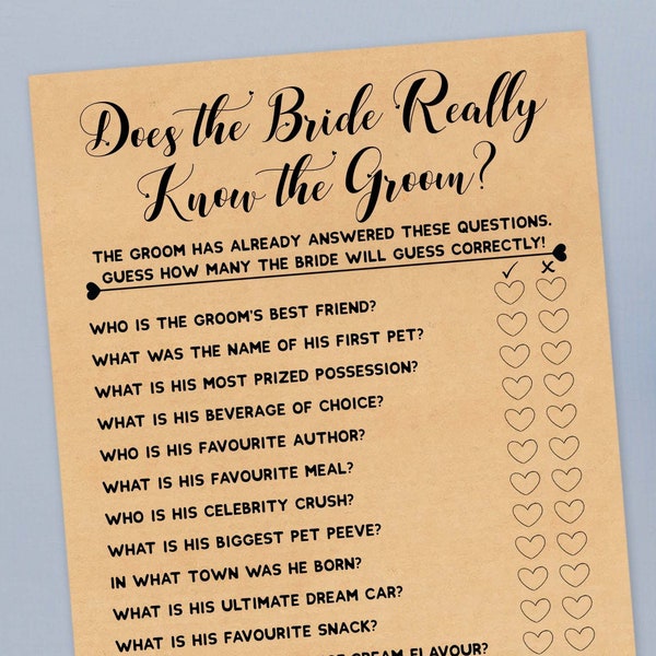Does the Bride Really Know the Groom - Etsy