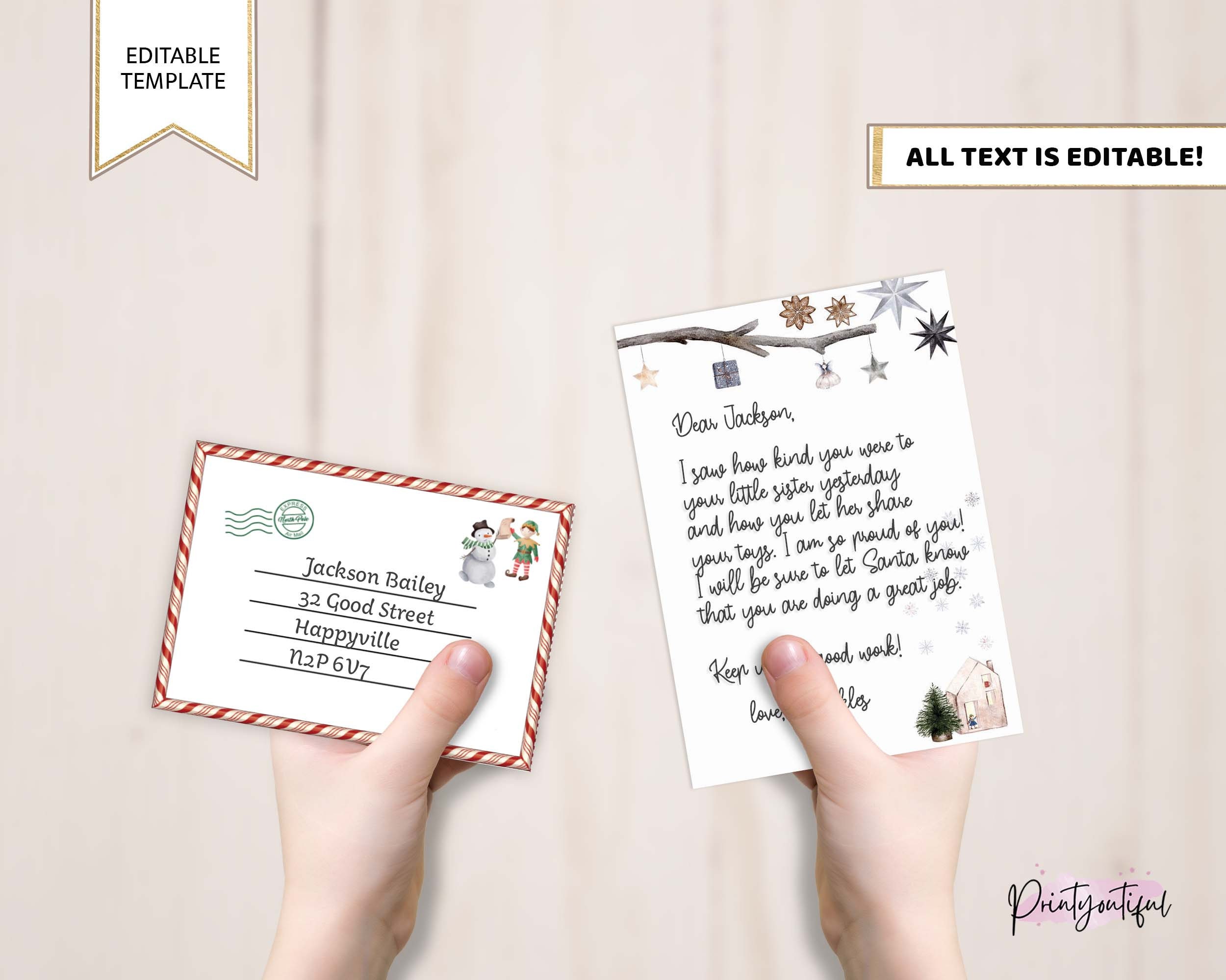 Editable Mini Elf Letters & Envelopes Printable Miniature - Etsy