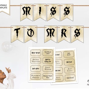 Editable Wizard Buffet Table Food Labels Printable Bridal | Etsy Canada