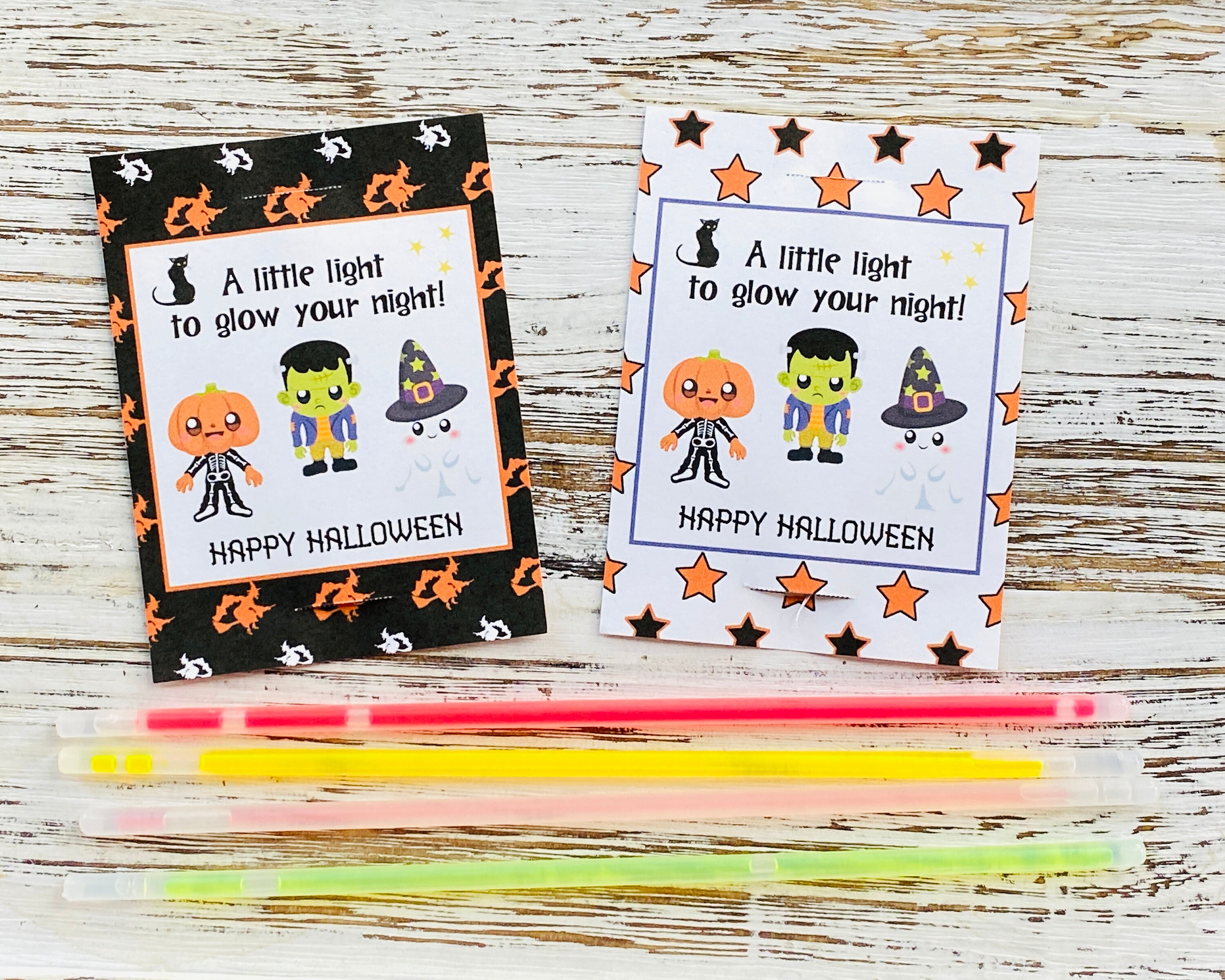 Printable A Little Light for Your Halloween Night, Class Favour Tags ...