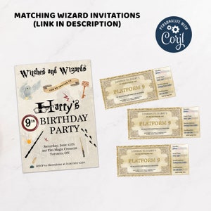 Editable Wizard Birthday Party Cards & Gifts Sign, Printable Witchcraft ...