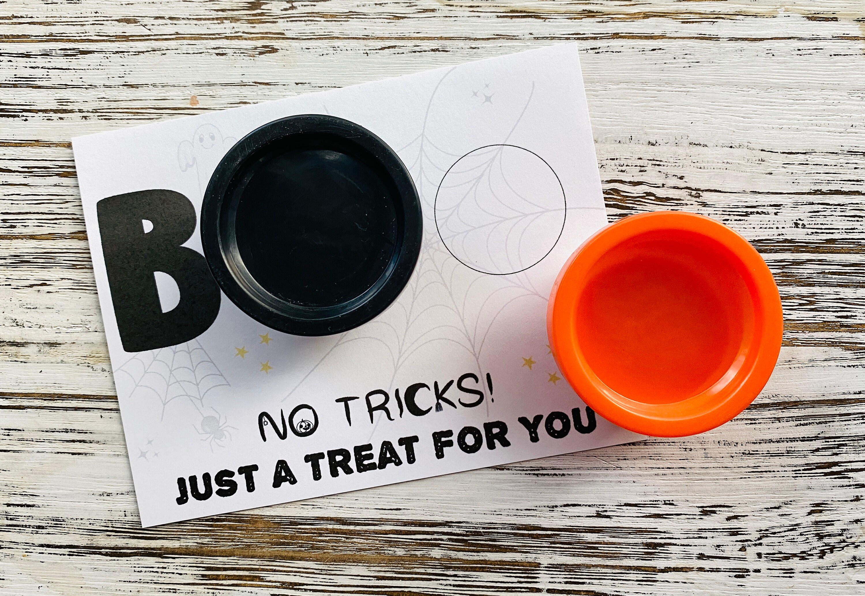 Printable Halloween Class Favour Tags, Playdough Treat Cards, Halloween ...