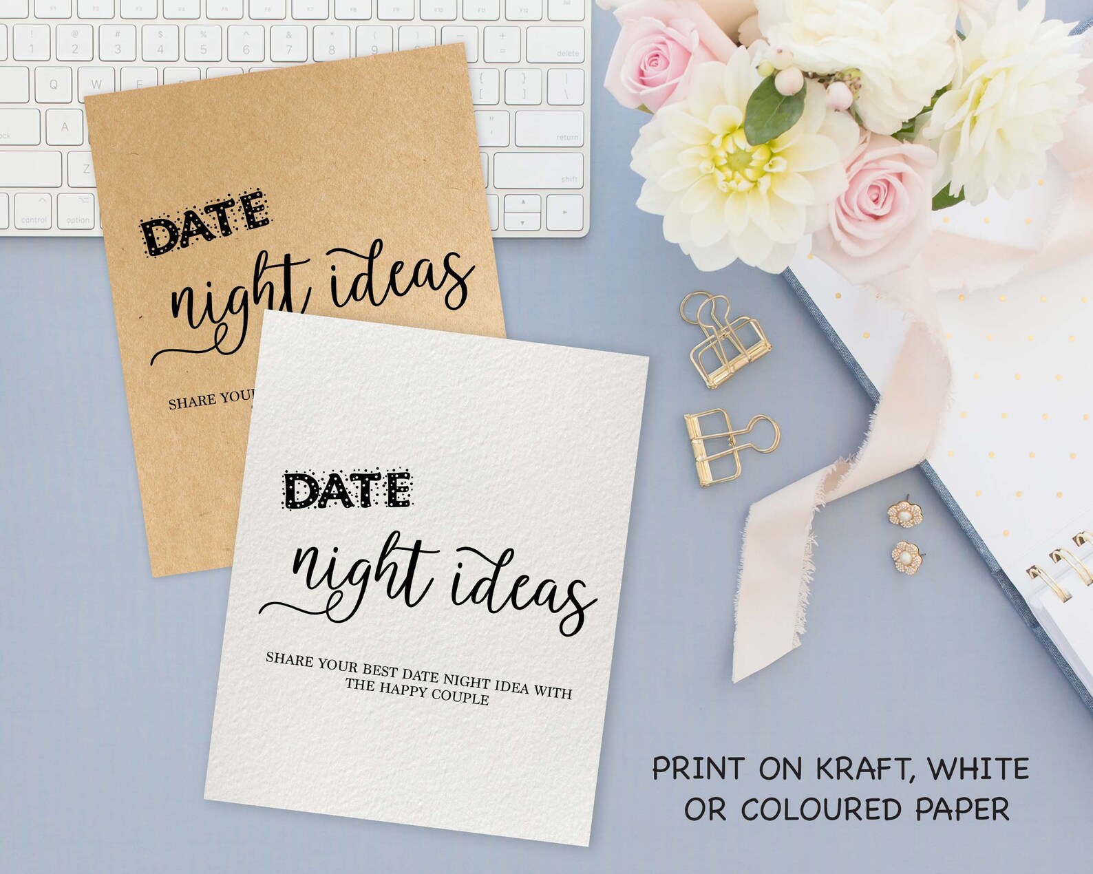 Editable Date Night Jar Printable Sign & Cards Bridal Shower - Etsy