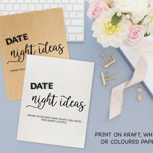 Editable Date Night Jar Printable Sign & Cards, Bridal Shower Sign ...