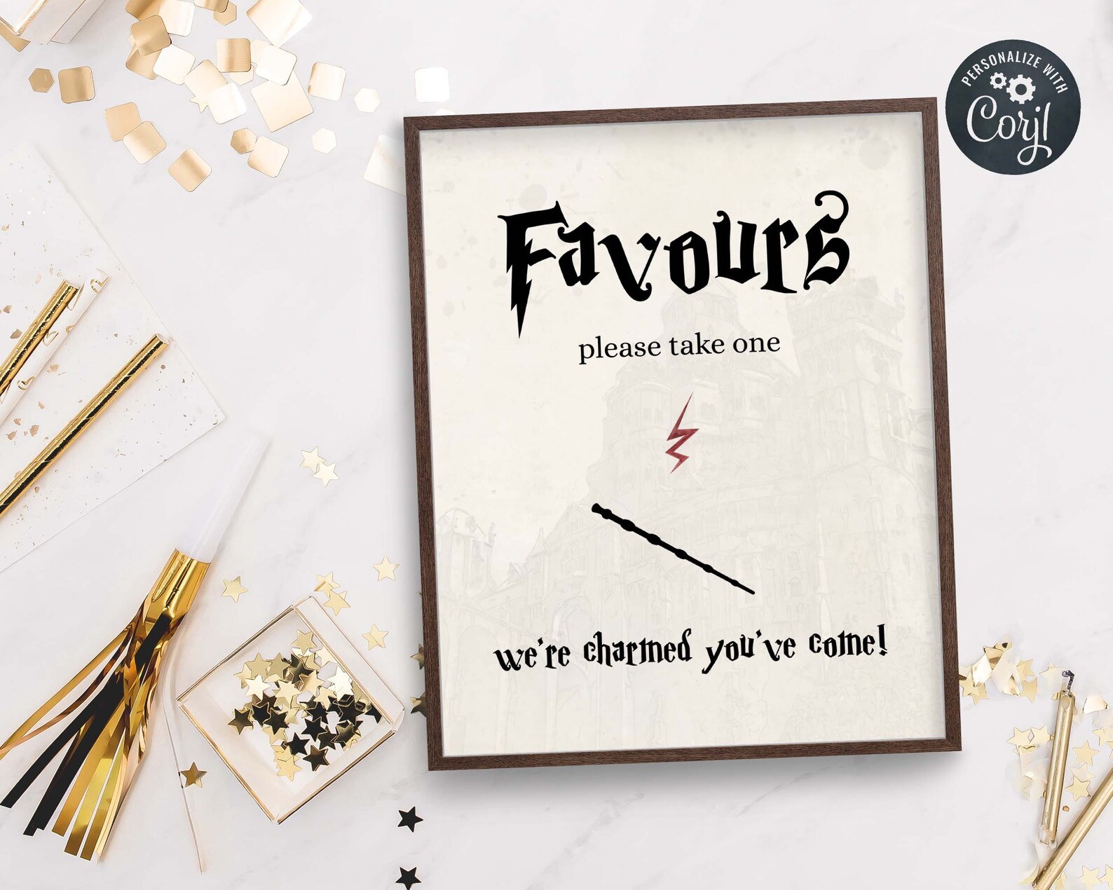 Editable Wizard Birthday Favours Sign Printable Magic Theme - Etsy