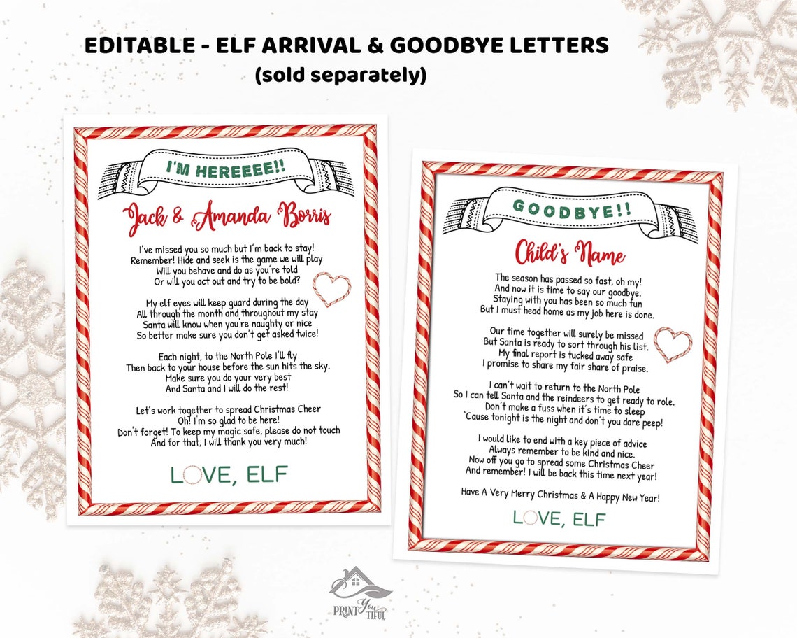 Editable Mini Elf Letters & Envelopes Printable Miniature - Etsy
