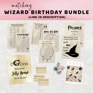 Editable Wizard Birthday Favours Sign, Printable Magic Theme Party Sign ...