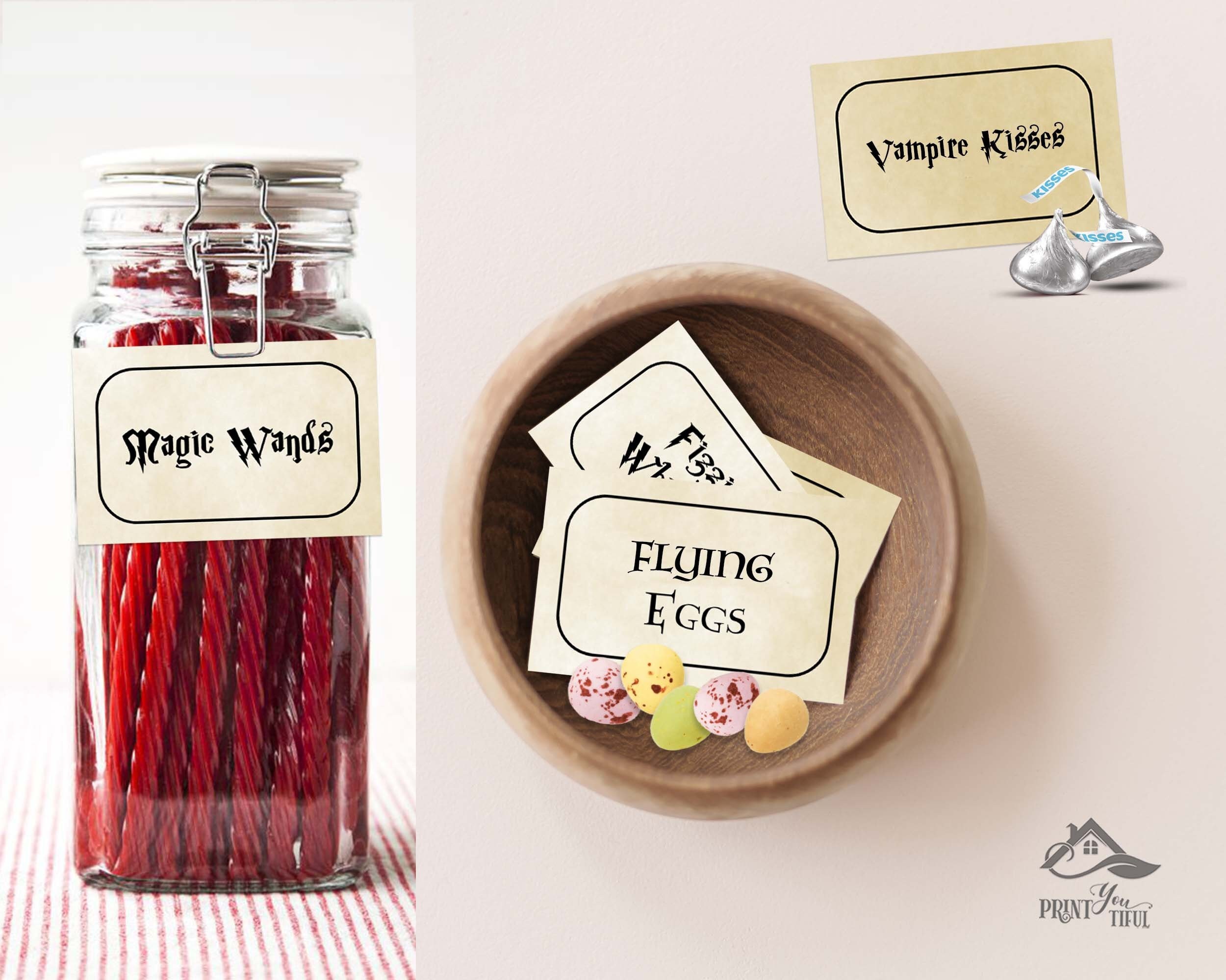 Editable Wizard Candy Bar Food Labels & Banner Printable - Etsy