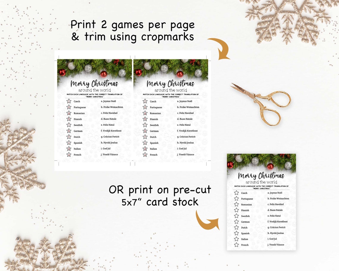 Christmas Games Printable Holiday Family & Office Party Game - Etsy