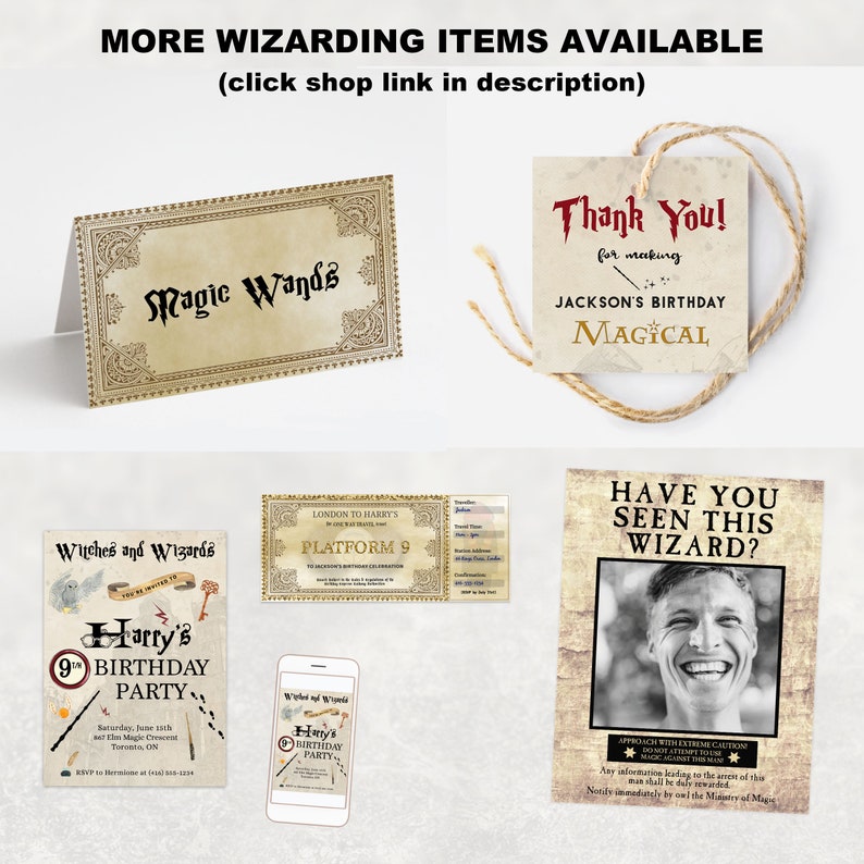 Editable Wizard Food Label Cards, Printable, Magic Theme Party Buffet ...