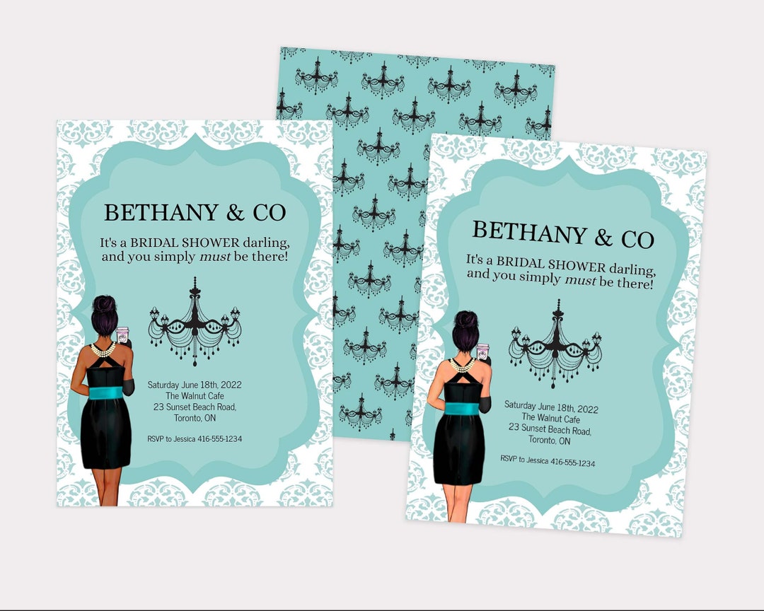 Editable Tiffany Bridal Shower Invitation, Printable Bridal Tea Party ...