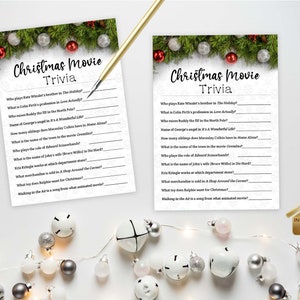 Christmas Games Printable, Holiday Family & Office Party Game Cards ...