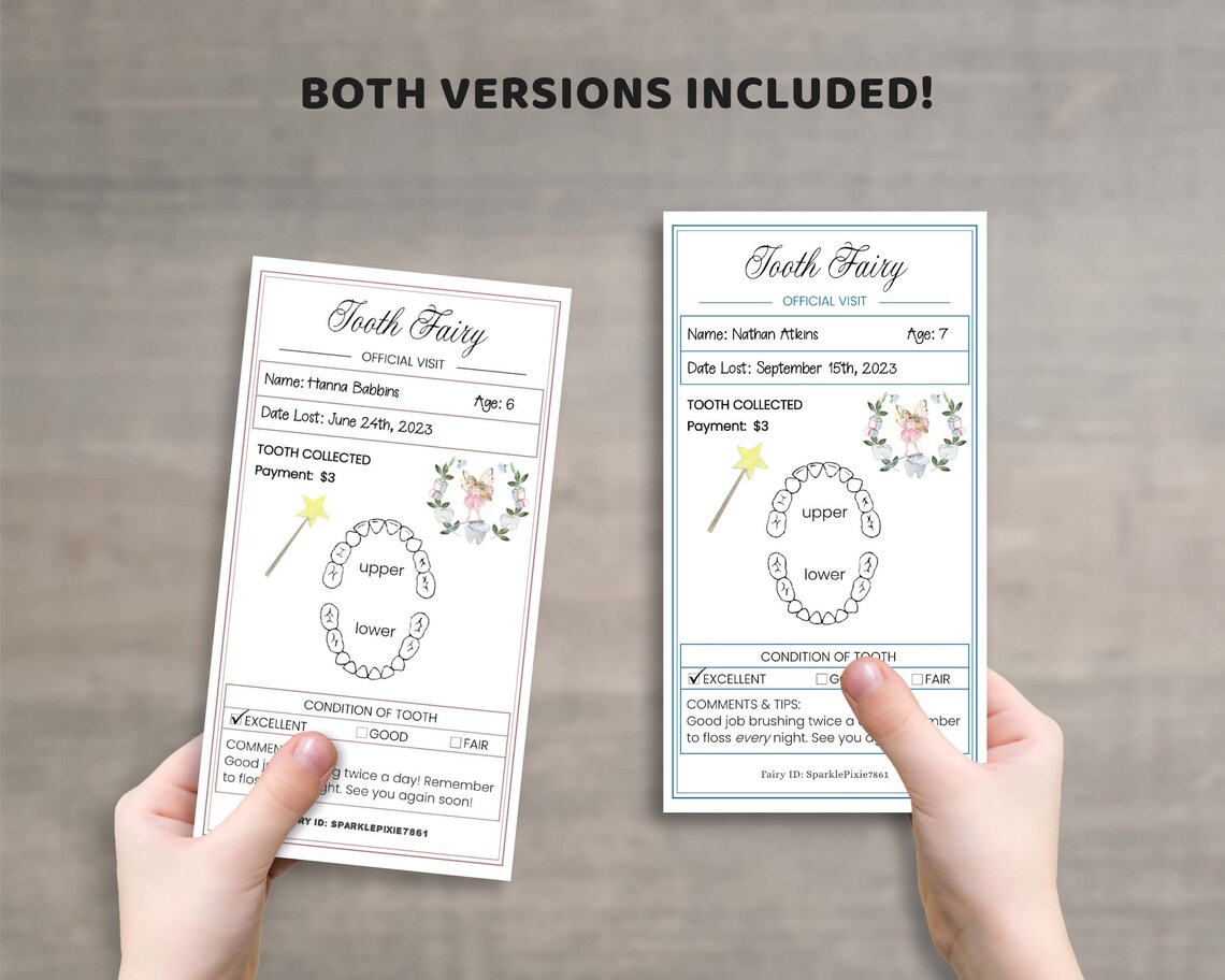 Editable Tooth Fairy Certificate Printable Lost Tooth Fairy - Etsy