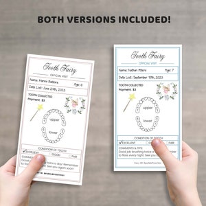 Editable Tooth Fairy Certificate, Printable Lost Tooth Fairy Receipt ...