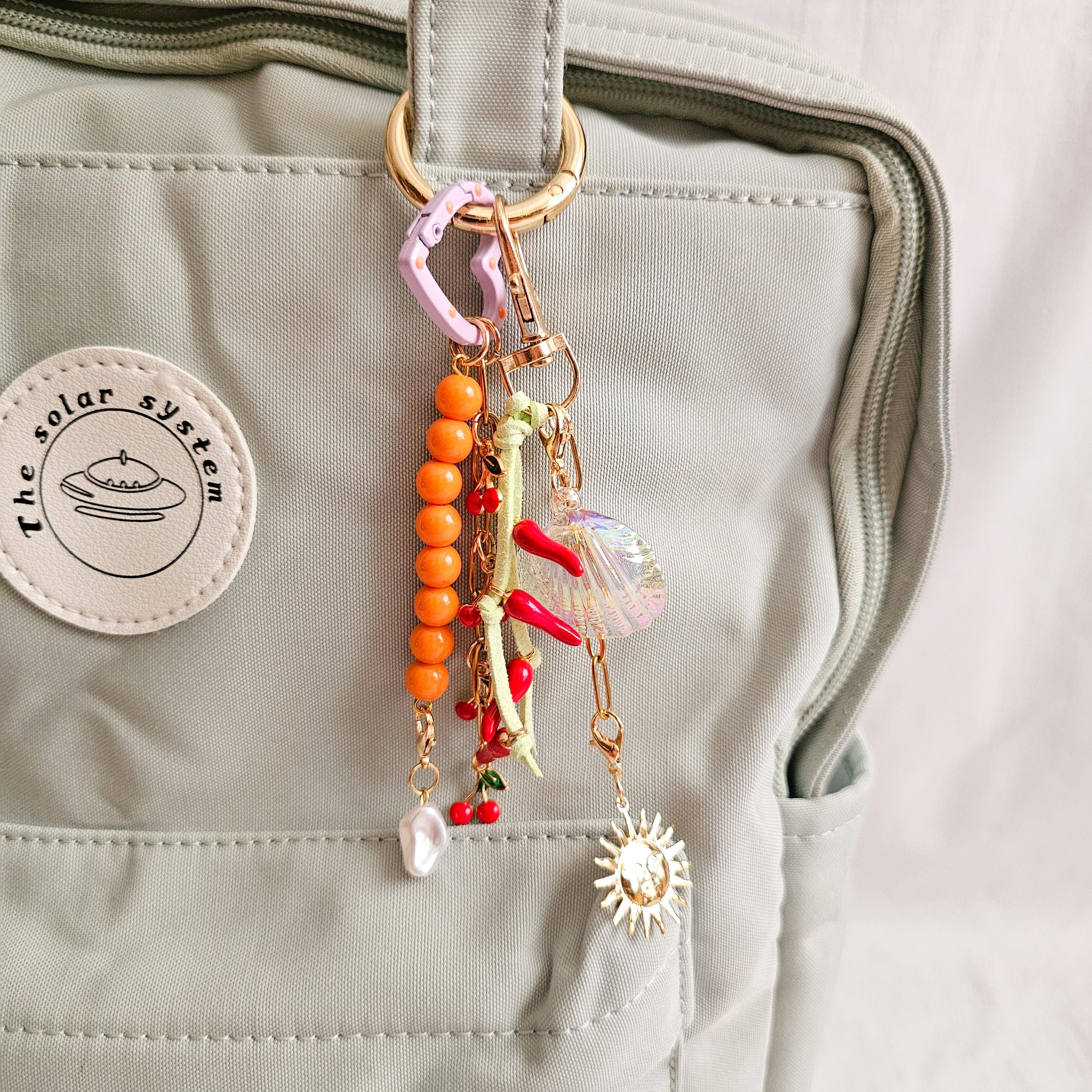 Lucky Amulet Bag Charm, Protection Keychain Chili Peppers & Shell ...