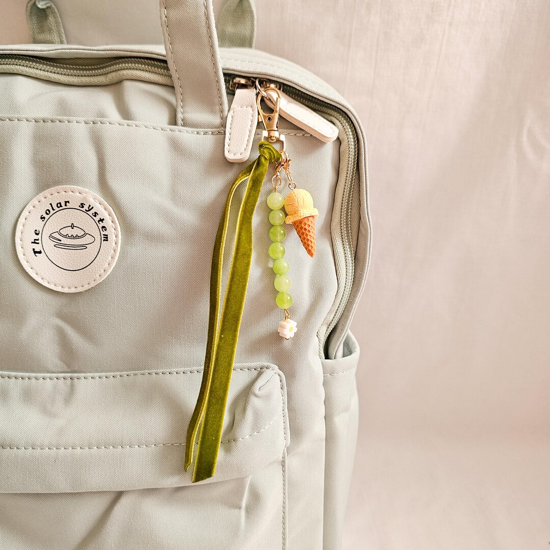 Green Bow Backpack Charm, Back to School Charm for Girls, Ice Cream Bag ...