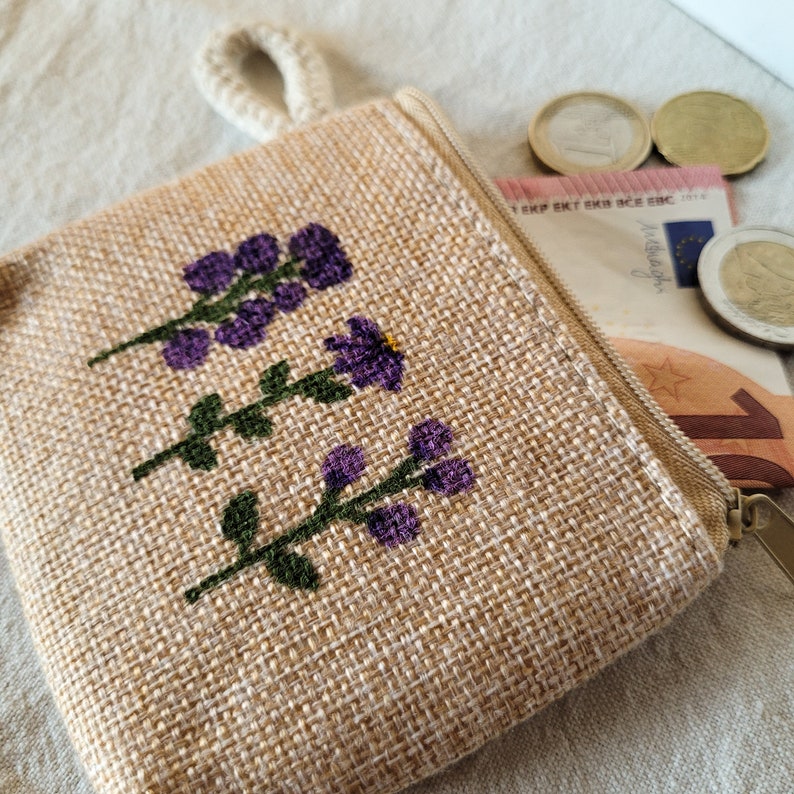 Purple Coin Pouch Coin Purse Pouch Purse Card Pouch - Etsy