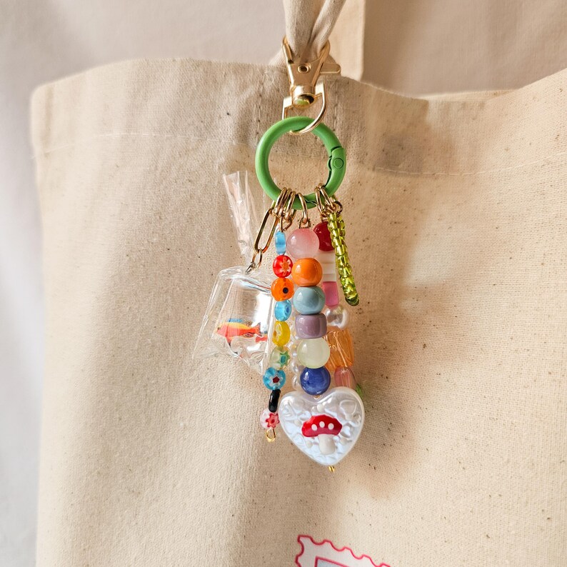 Back to School Charm, Fish Keychain for Backpack, Beaded Bag Accessory ...
