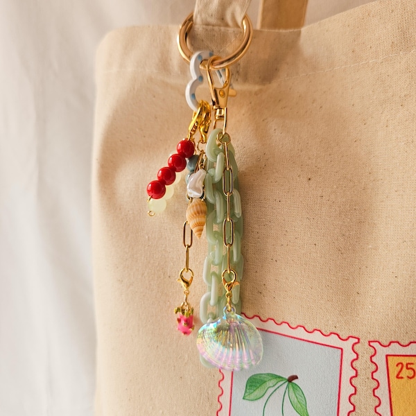 Sea Shell Keychain - Etsy