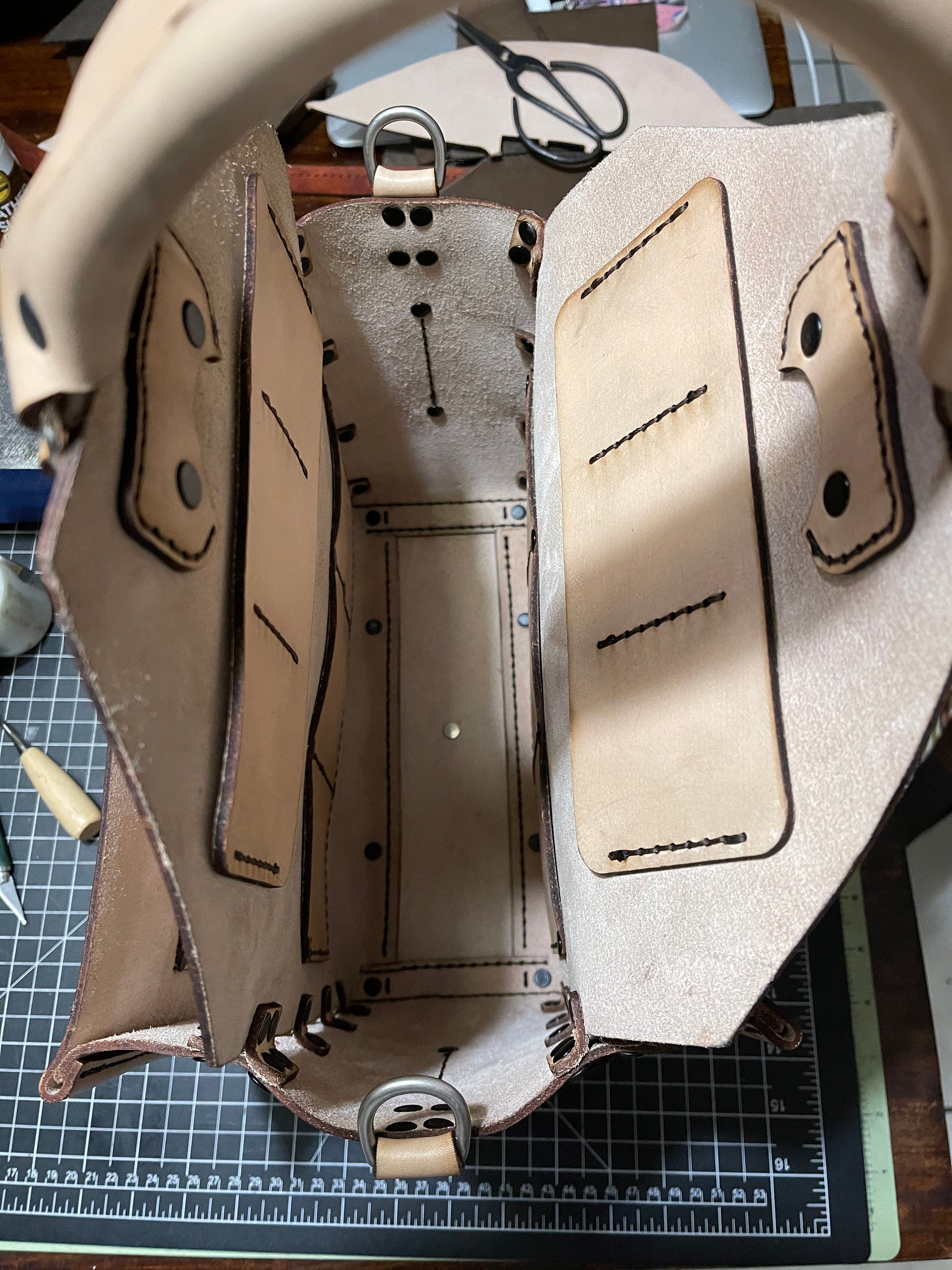 Heavy Duty Leather Tool Tote - Etsy