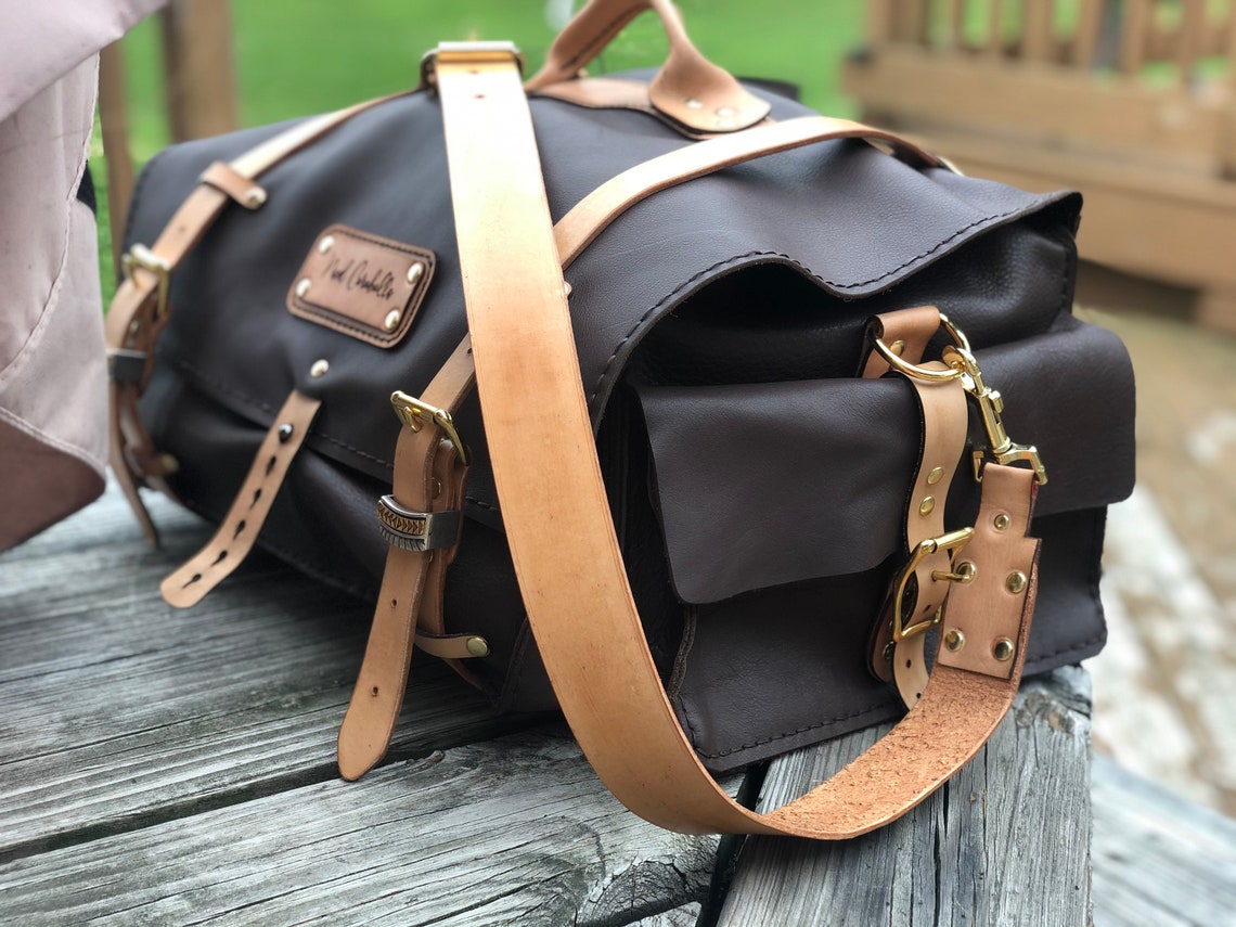 Leather Duffle Bag Pattern PDF and SVG Files Carry-on Size - Etsy