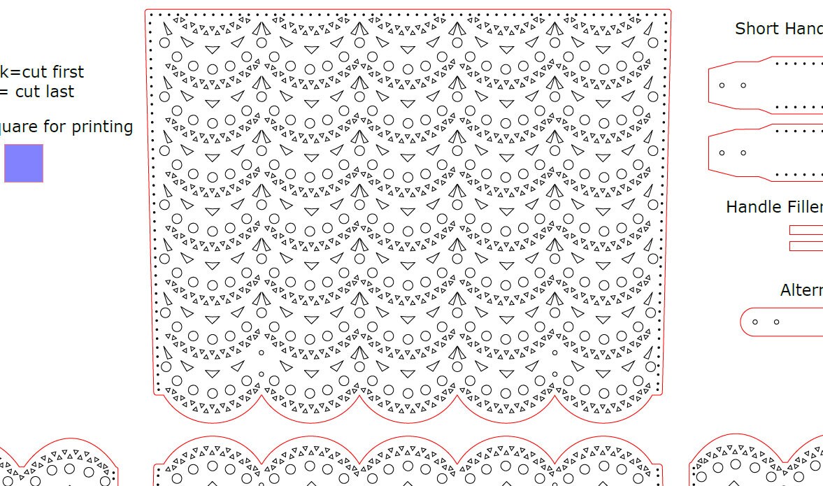 DIY Lasered Geometric Leather Tote Pattern in SVG and PDF - Etsy