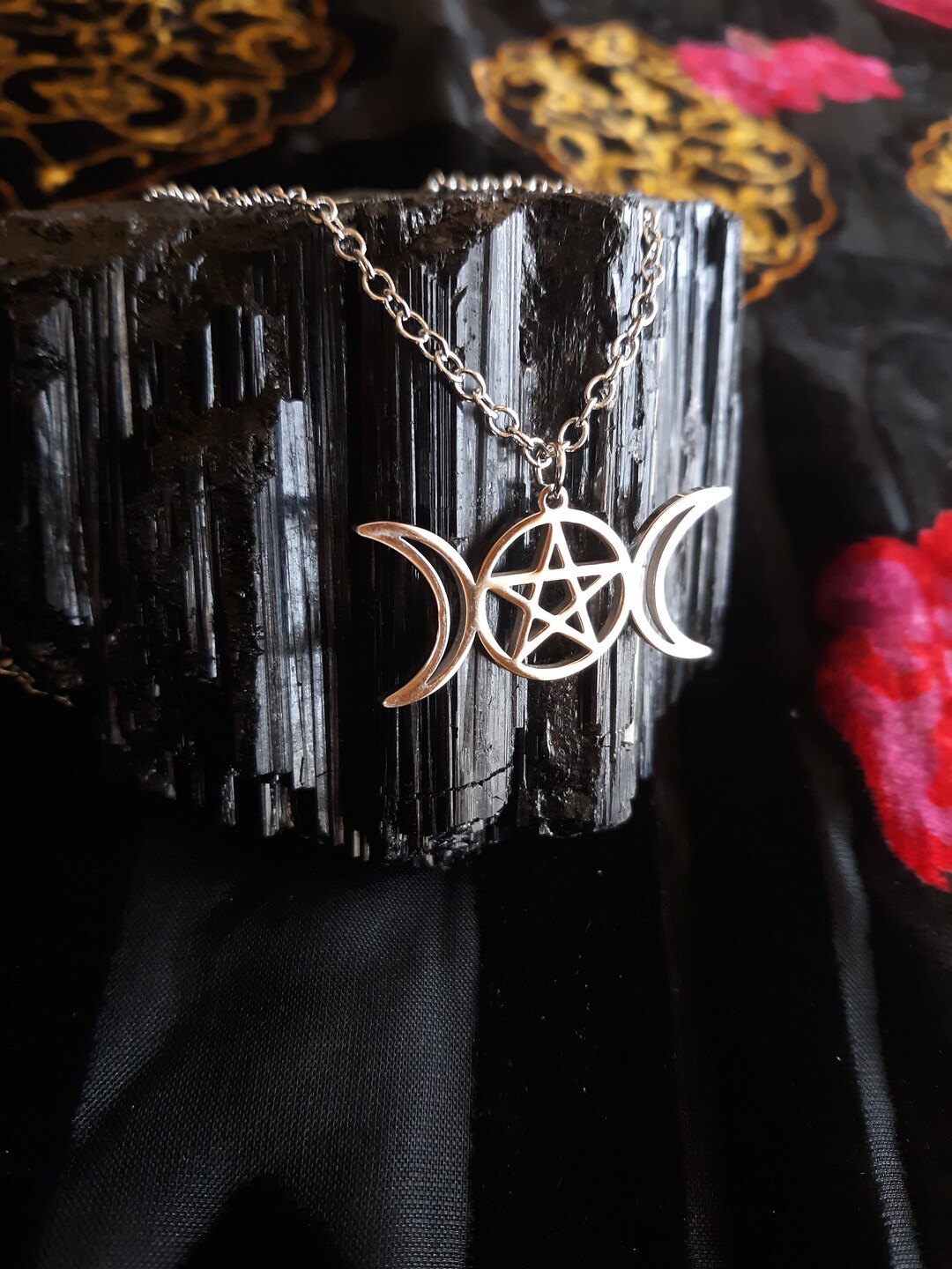 Stainless Steel Triple Moon Goddess Necklace: A Symbol of Feminine ...
