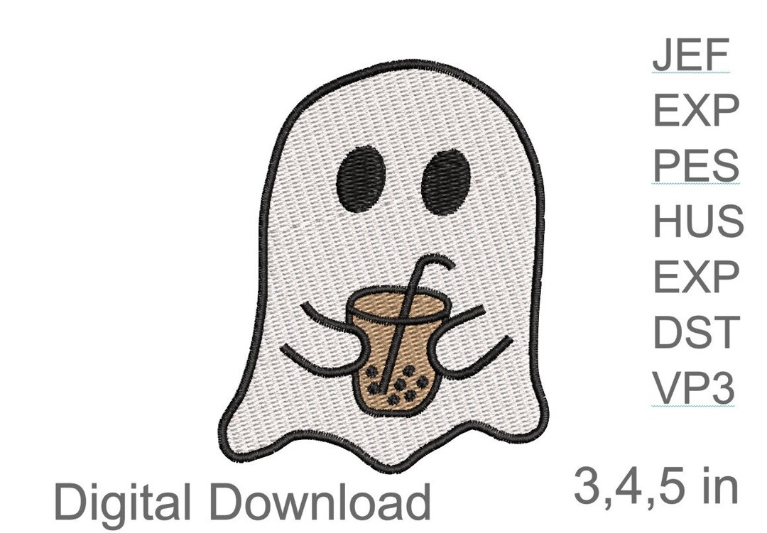 Halloween Ghost With Boba Tea, Halloween Ghost With Coffee, Machine ...