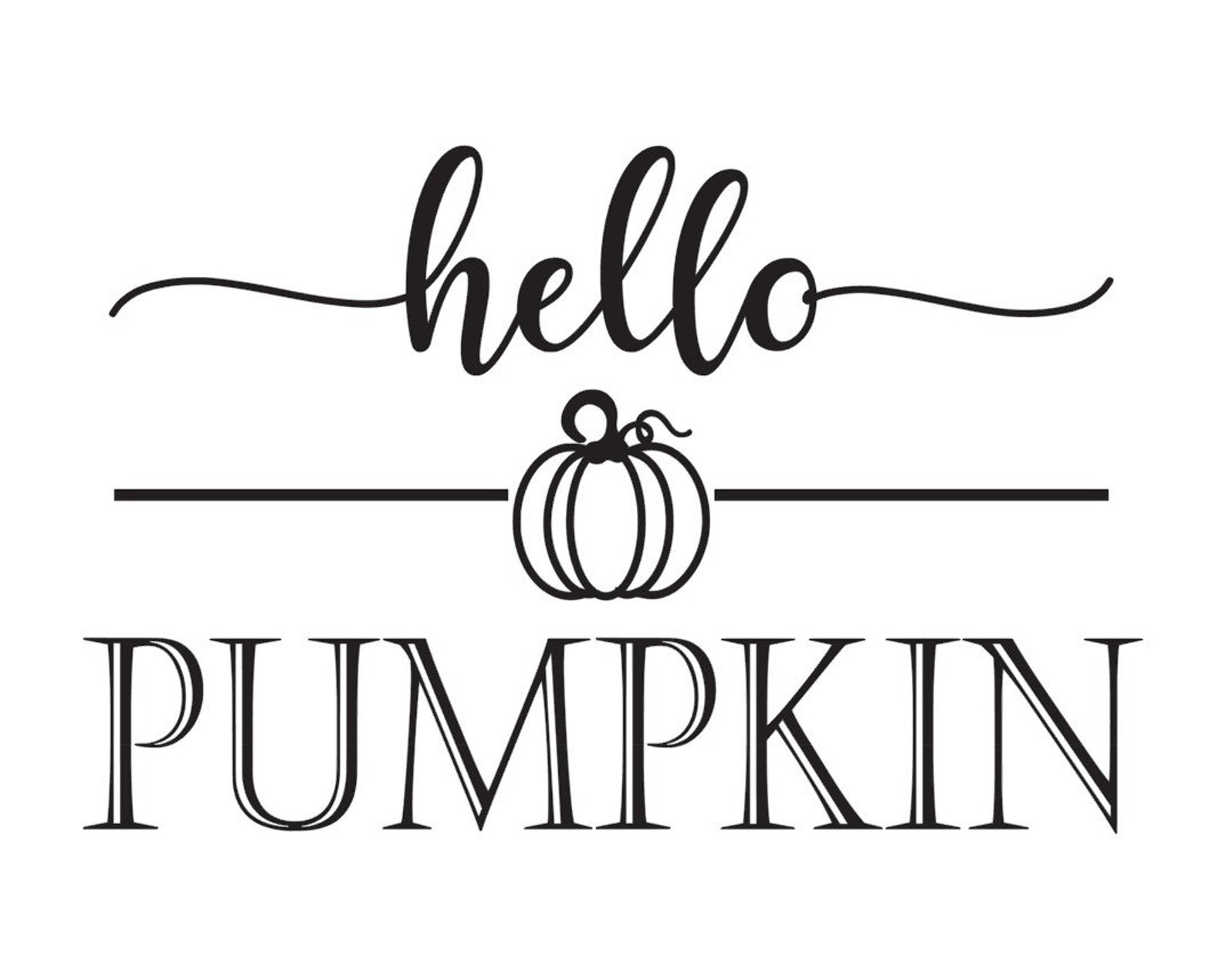Hello Pumpkin PNG Fall Halloween PNG Digital - Etsy