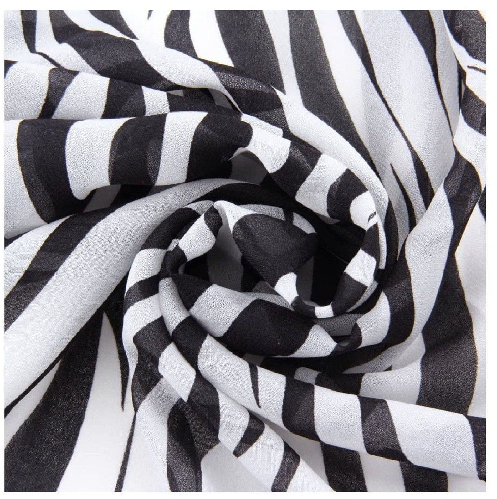 Zebra Printed Long Scarf - Etsy