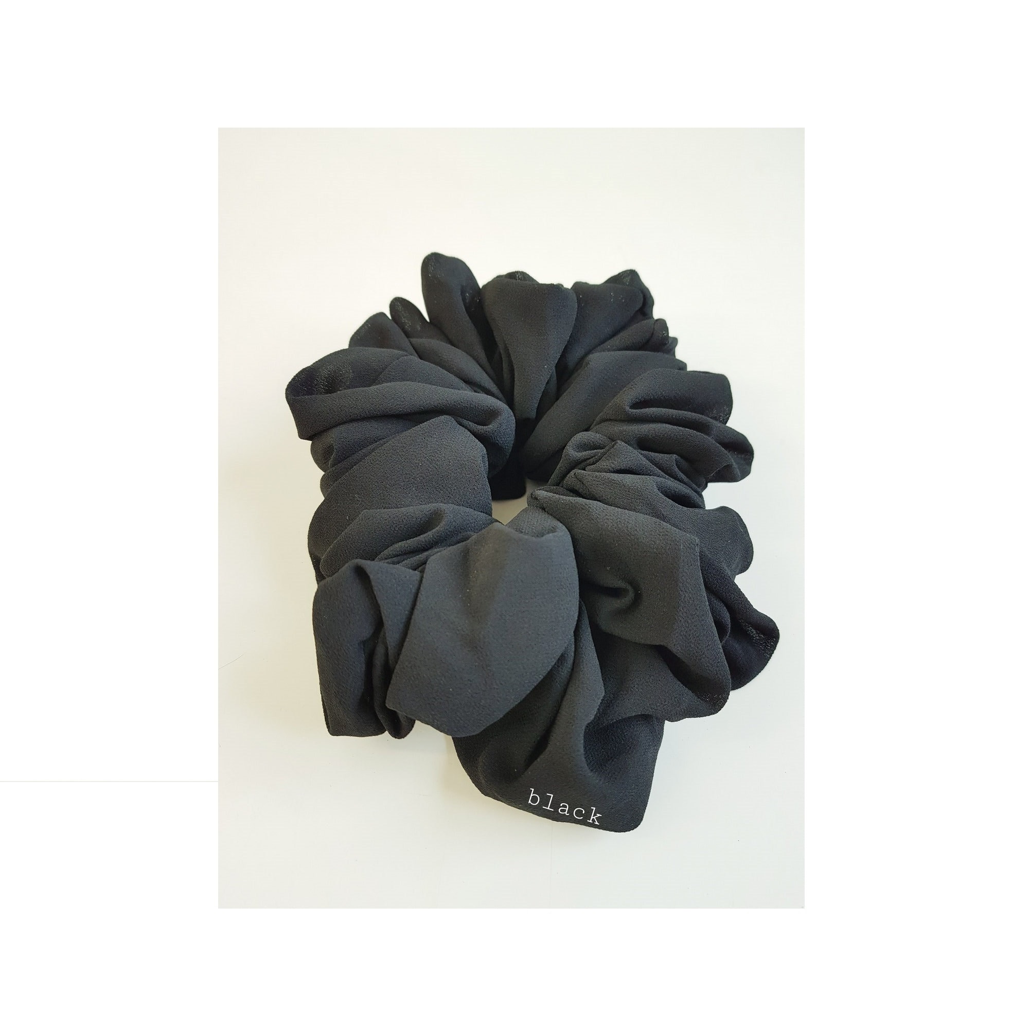 Large Plain Color Chiffon Hair Scrunchies for Hair Ponytail Holder ...