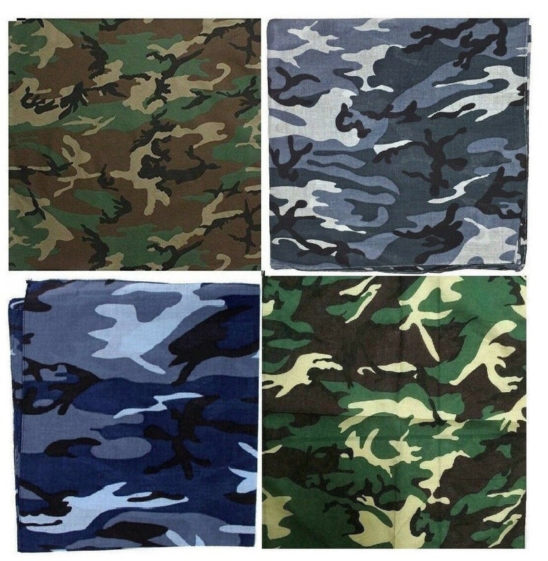Camo Military Bandanas, Army Camouflage Headwraps, Military Head ...