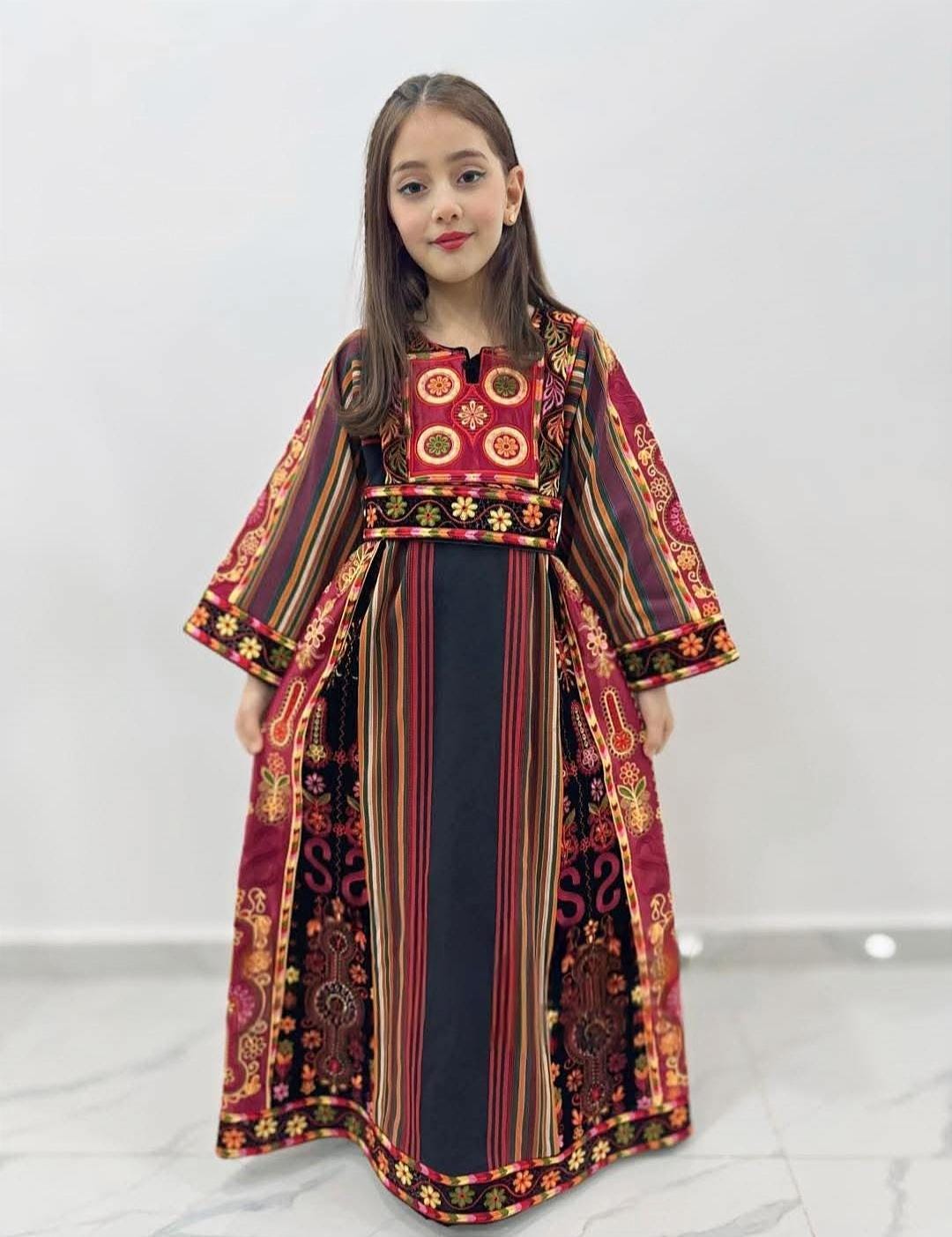 Palestinian Embroidery Heritage Thobe Girl Dress - Traditional Style ...