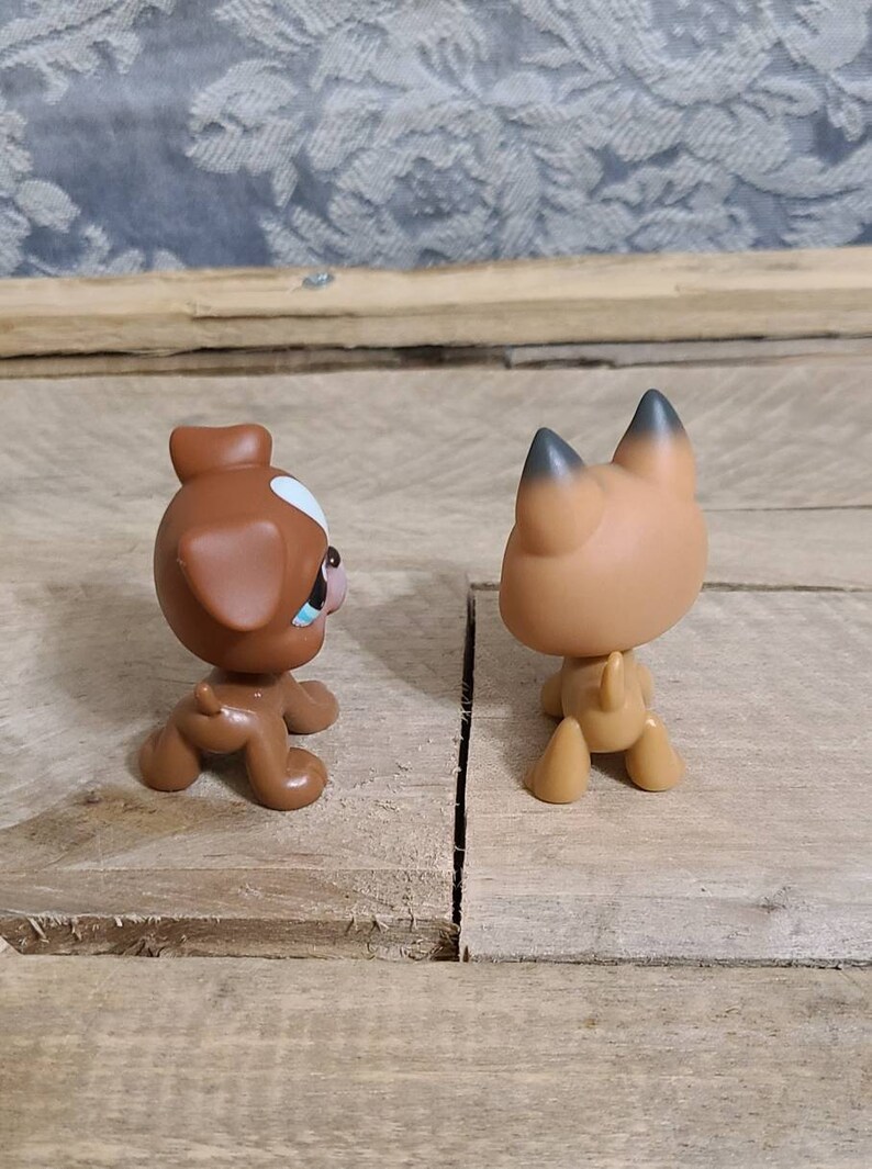 LPS Littlest Pet Shop Brown Boxer Dog 83 With Blue Eyes & - Etsy