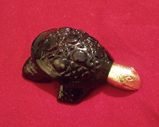 Vintage Avon 1970's Turtle Amber Brown Glass Perfume Bottle Vintage ...