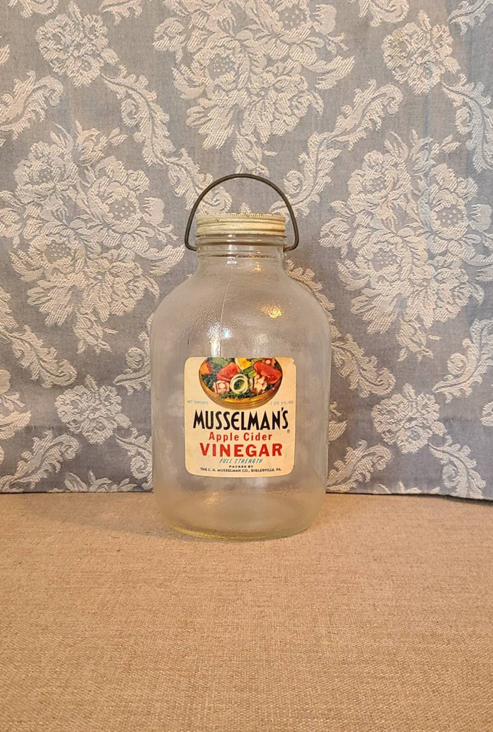 Vintage Musselman's Apple Cider Vinegar Jug Original Label | Etsy