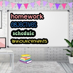 SET of White Board Custom Magnetic Labels Whiteboard Magnet - Etsy