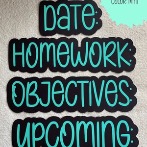 SET of White Board Custom Magnetic Labels, Whiteboard Magnet Labels ...