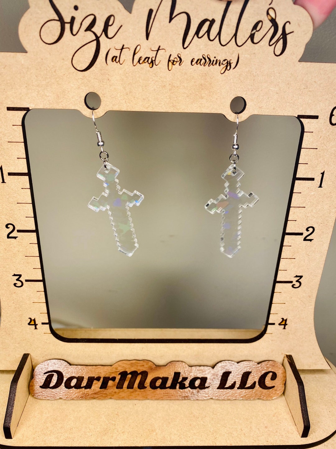 Holographic Minecraft Sword Acrylic Earrings Dangle Earrings - Etsy