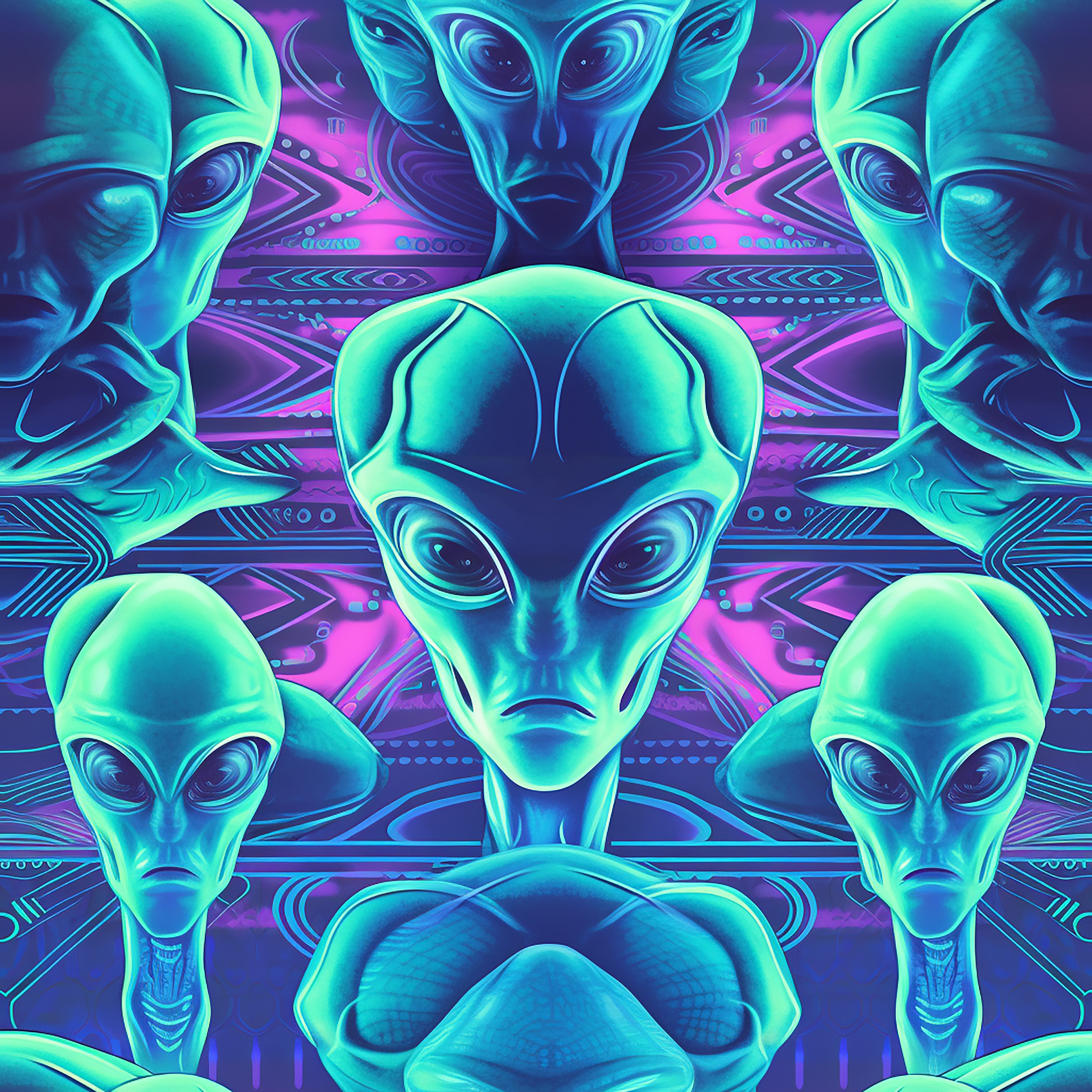 Seamless Alien Patterns 12 Pack Repeatable Digital Papers Ethereal ...