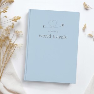 World Travel Journal Gift Adventure Journal Travel Keepsake Gift Custom ...